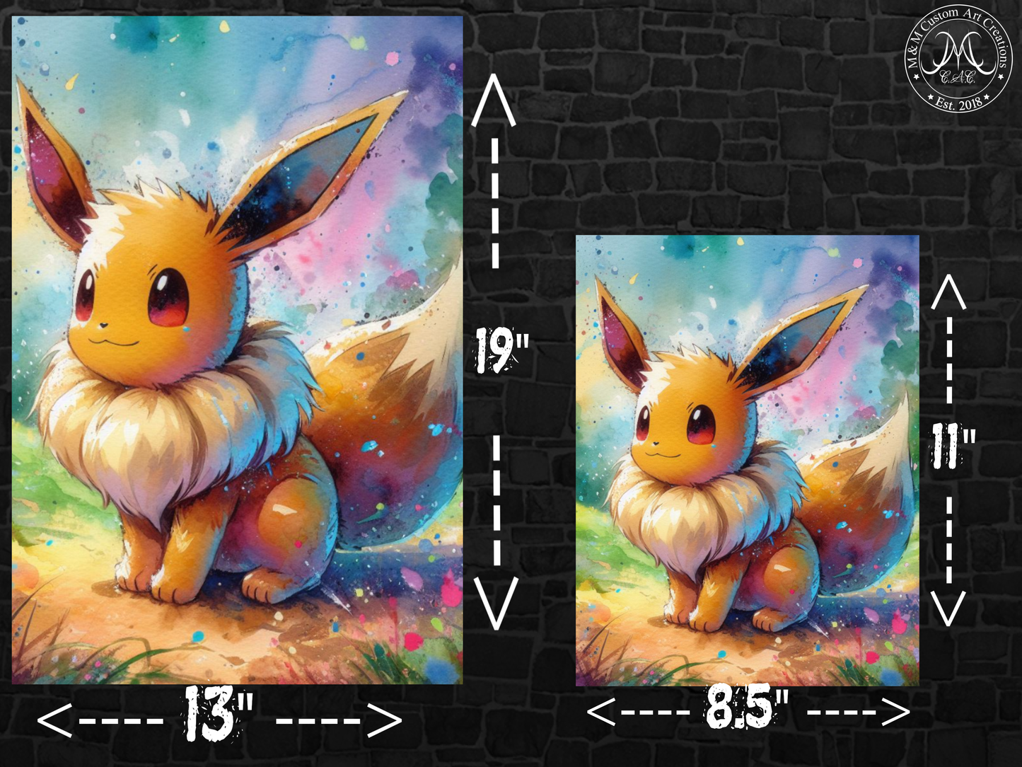 Pokemon Eevee Poster Print | Cute Eeveelution Wall Decor Kanto Gen 1 N ...